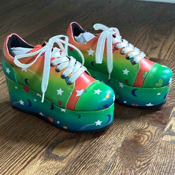 Current Mood | Shoes | Dolls Kill Current Mood Colorful Kawaii Platform ...
